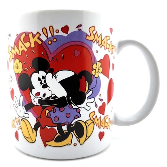 Disney | Dining | Disney Mickey Minnie Mouse Smack Coffee Mug Red ...